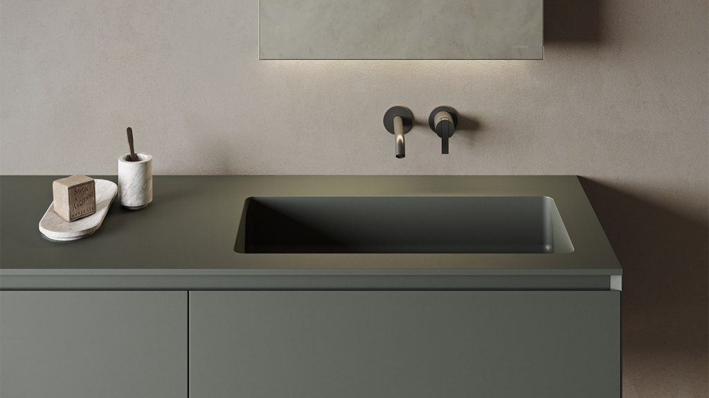 H2 / H5 / H6 / H8 worktop with integrated washbasin – Inbani