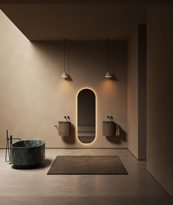 Grate Round – Wall-mounted washbasin – Inbani