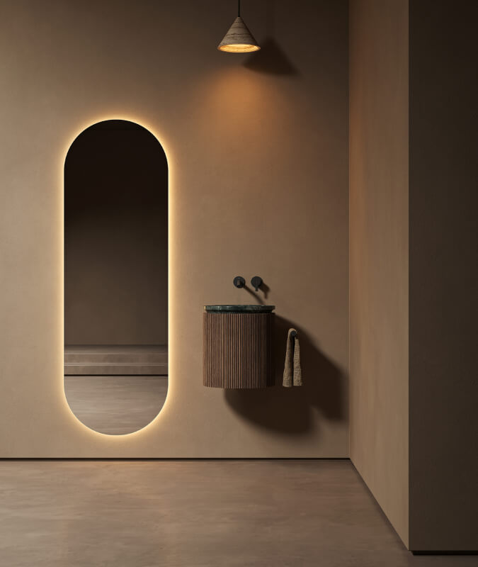 Grate Round – Wall-mounted washbasin – Inbani